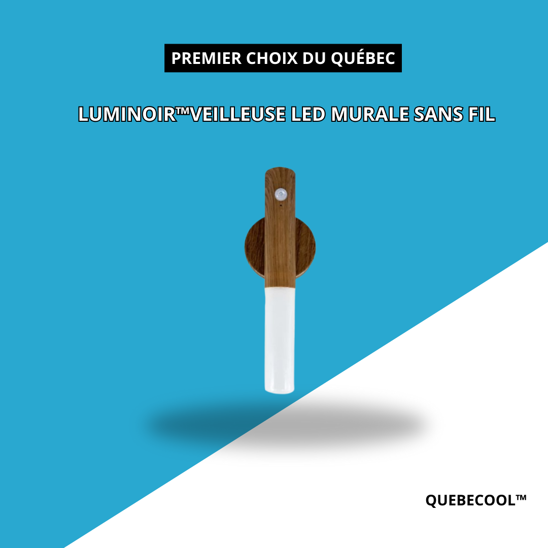 LumiNoir™Veilleuse LED murale sans fil – Quebecool